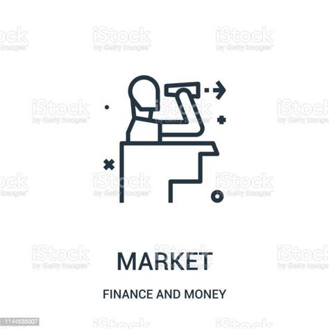 금융 및 돈 컬렉션에서 시장 아이콘 벡터 얇은 라인 시장 개요 아이콘 벡터 일러스트 레이 션입니다 0명에 대한 스톡 벡터 아트 및 기타 이미지 Istock