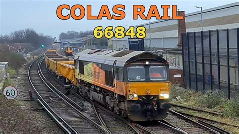 Colas Rail Class 66 On A Civil Engineers Train At Gillingham On The
