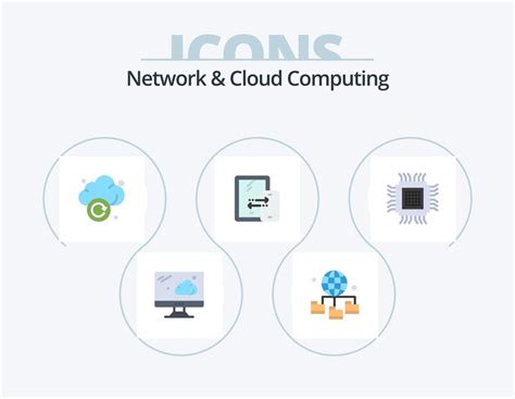 Network And Cloud Computing Flat Icon Pack 5 Icon Design Data Big