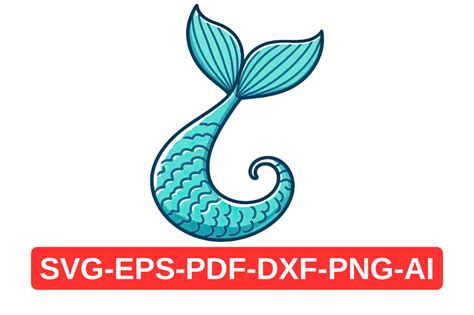 Mermaid Tail Clipart Svg Vector Art Graphic By Artful Assetsy
