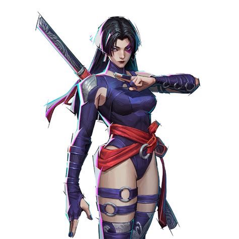 Psylocke Alternatief Kostuum Rivals Psylocke Cosplay