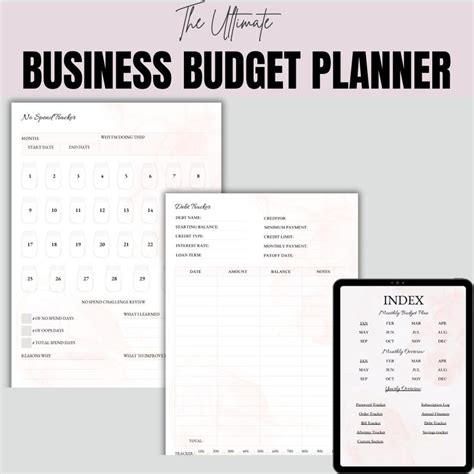 Business Budget And Goal Setting Planner Bundle Digital And Printable