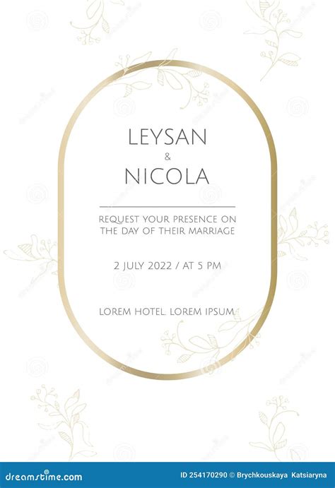 Graphic Design Page Wedding Invitation Stock Vector Illustration Of