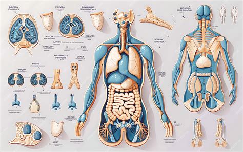 Um Diagrama De Um Corpo Humano Com Os órgãos Rotulados Com O Corpo