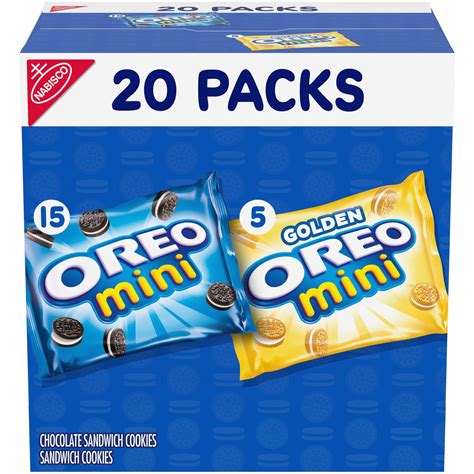 Oreo Mini Mix Sandwich Cookies Variety Pack 20 Snack Packs Delicious Snacking Options For On