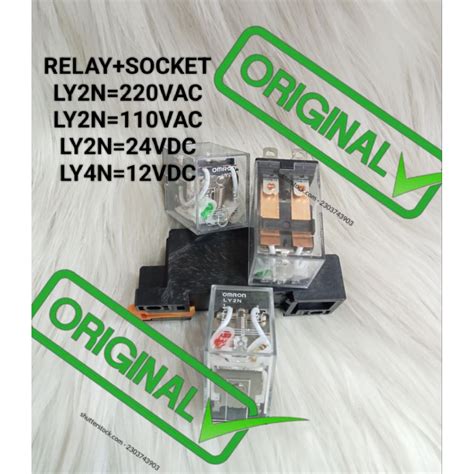 Jual Relay Omron Original Plus Socket Ly2n Original 12vdc 10a 8pin Relay Socket Ly2n 12vdc 10a