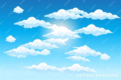 Premium Vector Sky Cloud Background Design Illustration Template Vector Decor Banner And Poster