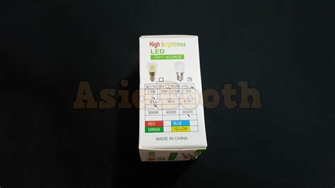 E12 Led Light Bulb Day Light 2 Watt 6000k 2 Pieces Asia Booth