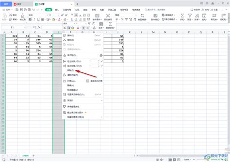 Wps表格删除多余的行列的方法 Wps表格怎么删除多余的行列 极光下载站