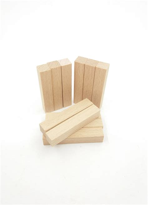 10 Wood Solid Rectangles Set Of 10 Craft Wood Rectangles Shape Wooden Pieces For Crafting