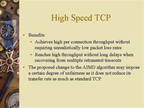 high speed tcp for high bandwidthdelay product networks