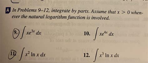 solved a in problems 9 12 ﻿integrate by parts assume that