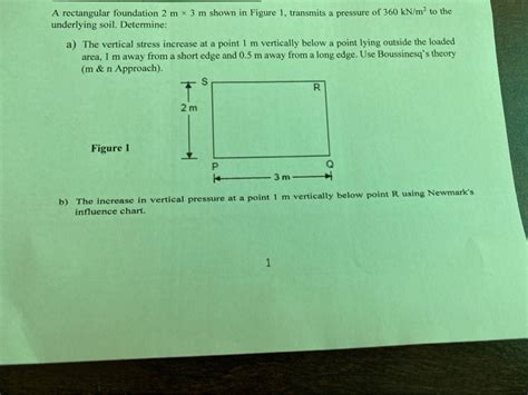 solved a rectangular foundation 2 mx 3 m shown in figure 1