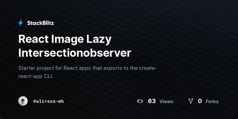 React Image Lazy Intersectionobserver Stackblitz