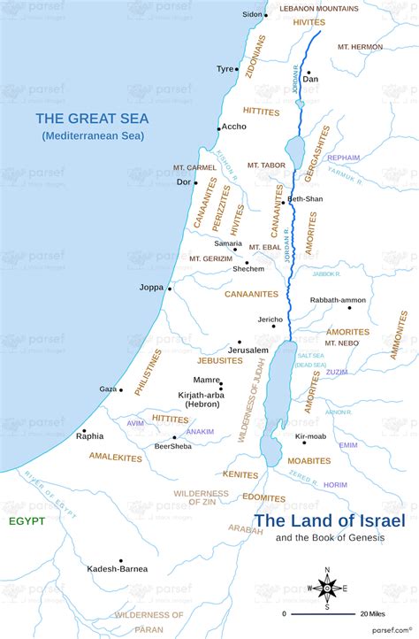 The Land Of Israel In Genesis Map Bible History Maps