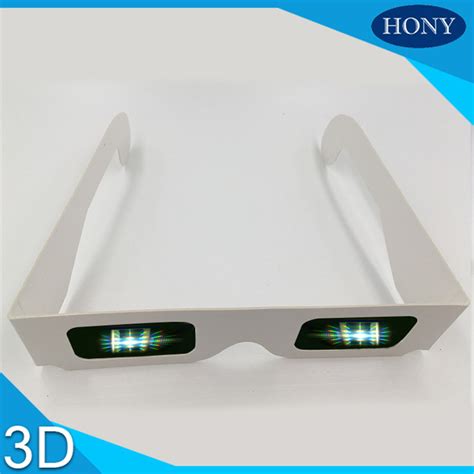 Clear Diffraction Glasses Paper Eyewear For Party Used Hony3ds