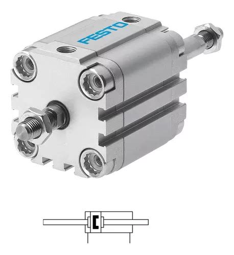 Cilindro Pistón Festo Advu 50 50 A P A S2 Doble Vástago Meses Sin