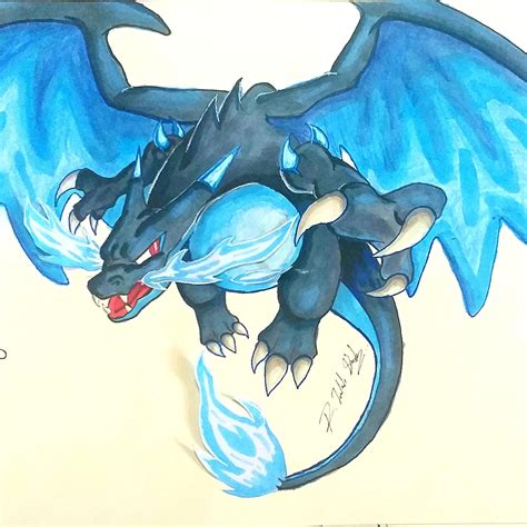 Mega Charizard X Drawing