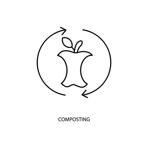 Composting Concept Line Icon Simple Element Illustration Composting