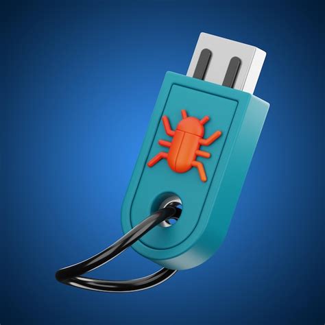 premium photo premium cyber debug usb storage icon 3d rendering on isolated background