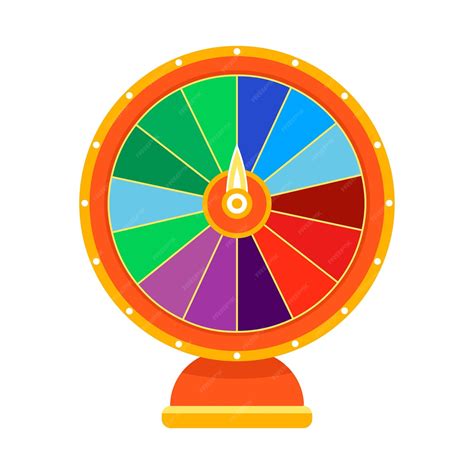 Free Vector 卡通運氣輪彩票設計元素 旋轉幸運運氣隔離在白色向量上