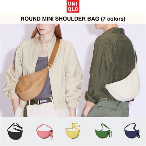 New Colors Added Uniqlo Round Mini Shoulder Bag 7 Colors Shopee