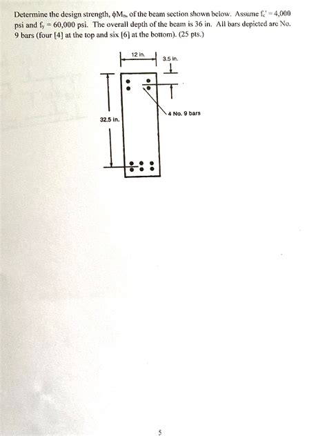 Solved Determine The Design Strength Mn Of The Beam Chegg Com