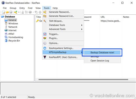 keepass password safe backup step by step wachtellonline