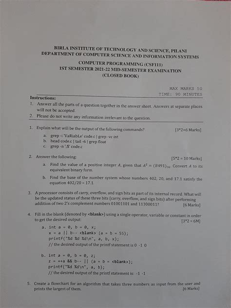 CP Midsem OAC Computer Programming Studocu