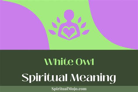 White Owl Spiritual Meaning Decoding Wise Mysteries Spiritual Mojo