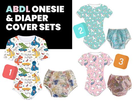 Sissy Abdl Onesie Und Abdl Diaper Cover Set Ddlg Daddy Es Etsyde