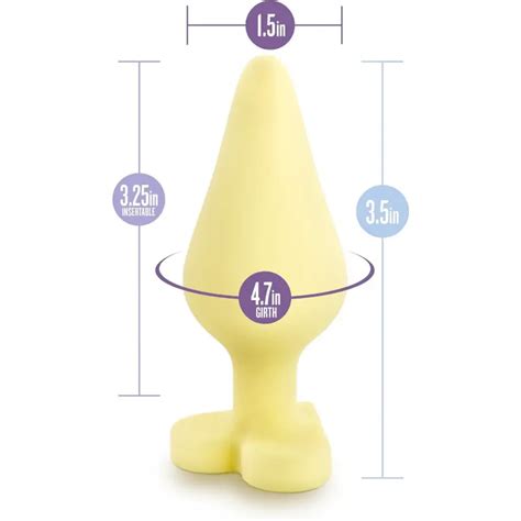 Heart Shaped Yellow 35 Inch Satin Silicone Anal Plug Inyarose