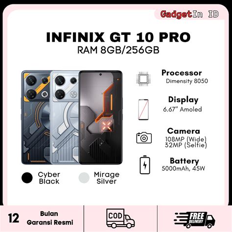 Jual Infinix GT Pro G GB Garansi Resmi Infinix Gadgetin ID Shopee Indonesia