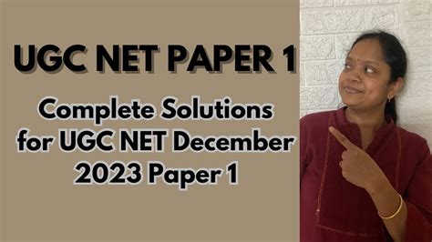 ugc net dec 2023 question paper all units tnset set youtube