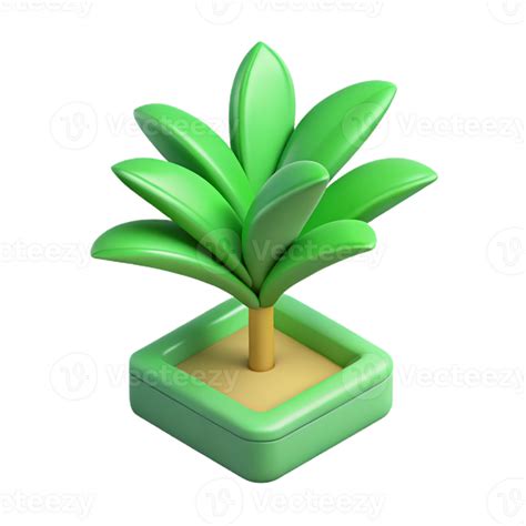 Mesmerizing Distinctive Flat Color Isometric Plant Crisp Edges Green With Scalable Design