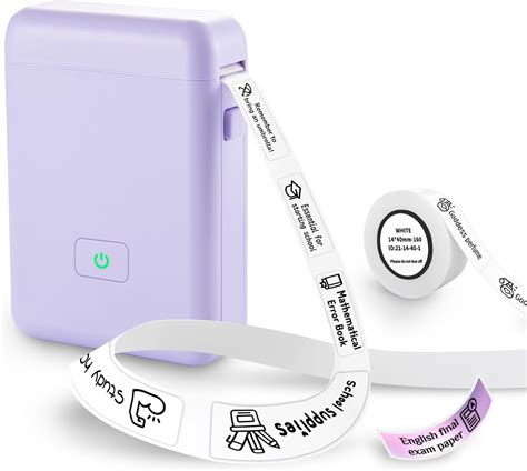Label Maker Machine With Tape Hp2 Portable Bluetooth Label Printer For