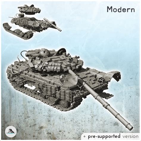 3d Printable Carcass Of Soviet Russian T 64 Bv Tank 4 Cold Era