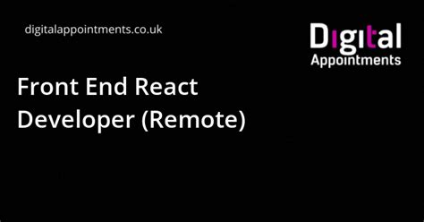 Andy Price On Linkedin Front End React Developer London £50k 55k Per Year