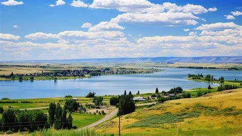 Desert Moses Lake Washington Stock Illustration Illustration Of