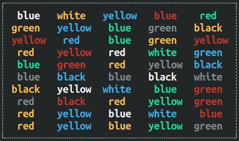 Experiencing The Stroop Effect With A Ruby Cli