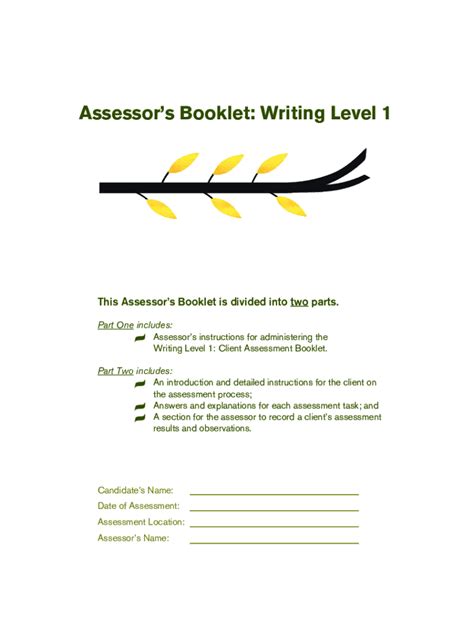 Fillable Online Example 1 Sample Assessment Tool Fax Email Print