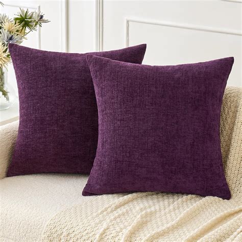 Miulee Pack Of 2 Couch Throw Pillow Covers 18x18 Inch Soft