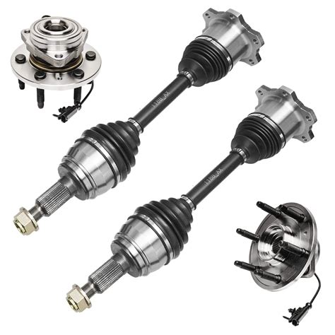Detroit Axle 4wd Front Wheel Bearing Hubs Cv Axles For Chevy Gmc