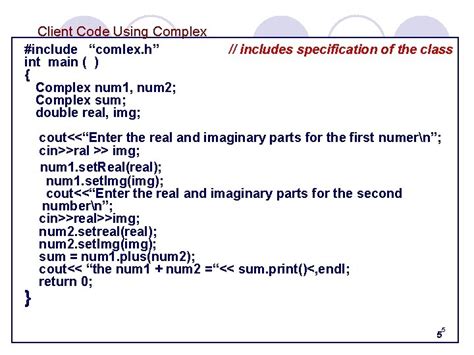 Adt Specification Example Type Complex Number Domain Each