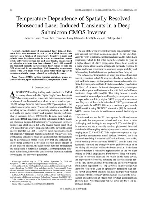 Pdf Temperature Dependence Of Spatially Resolved Picosecond Laser