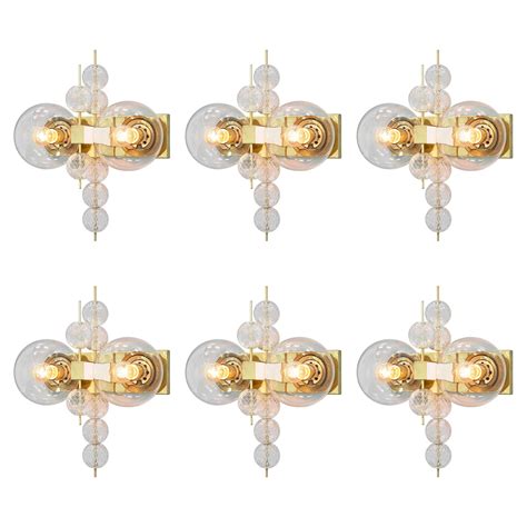 Wall Lights In Brass And Glass For Sale At 1stdibs