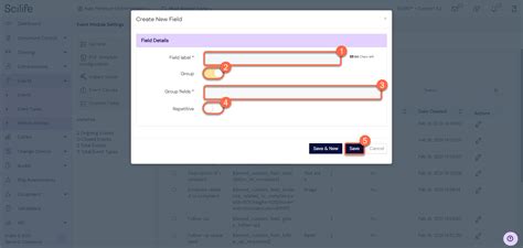 creating grouped custom fields in document control scilife