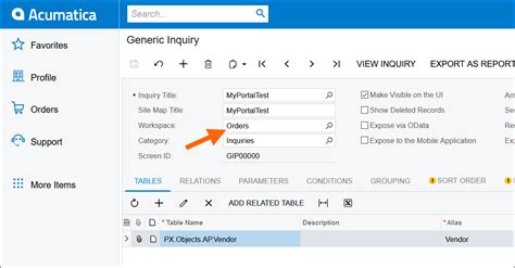 Modifying Generic Inquiries In Self Serve Portal • Acumatica Generic