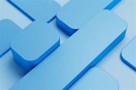 Premium Photo Abstract Geometric Cubes Design Blue Background 3d Render