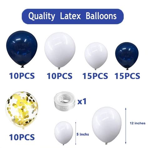 61pcs Navy Theme Party Balloon Pack Arch Latex Bal Grandado